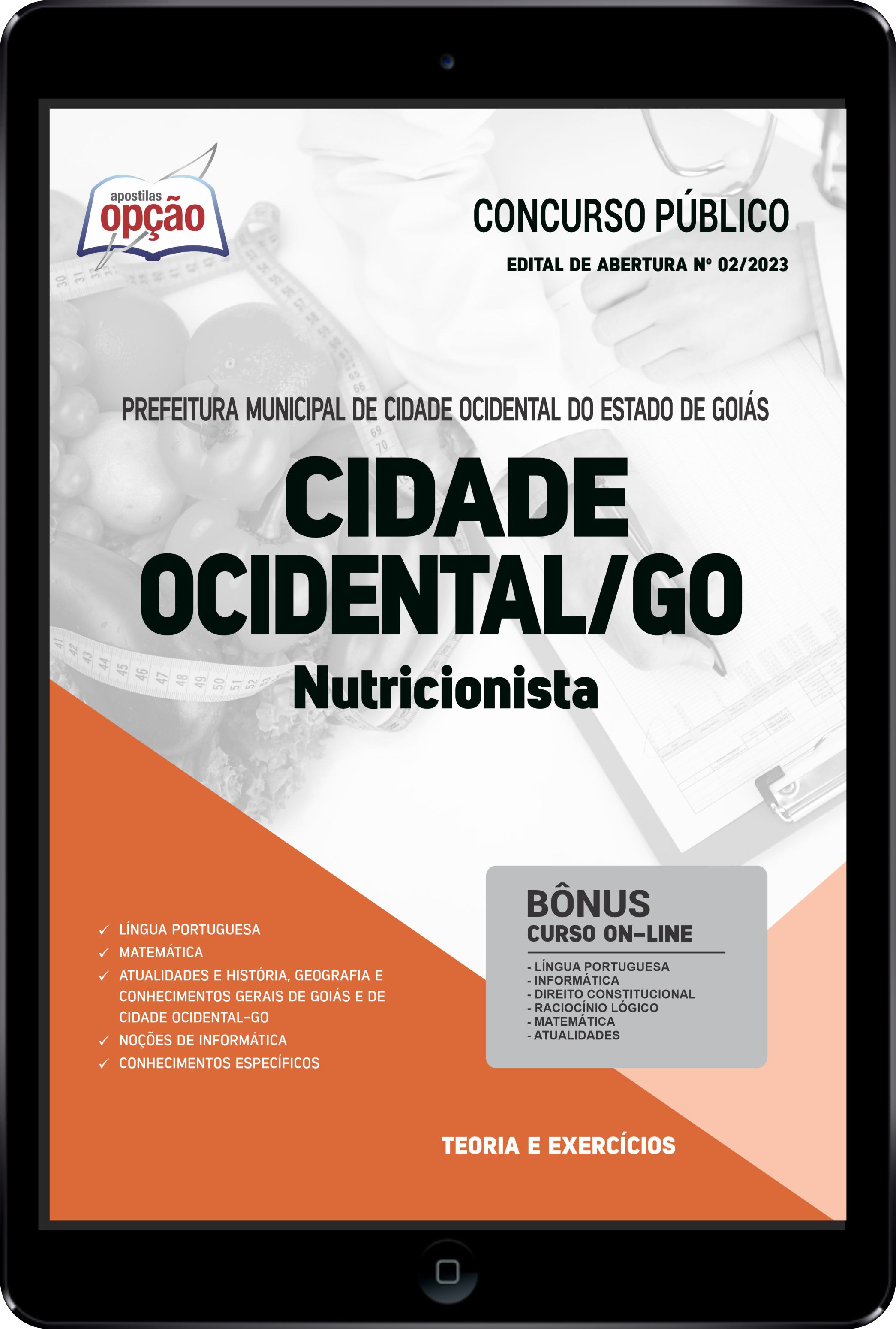 Apostila Prefeitura de Cidade Ocidental - GO em PDF - Nutricionista