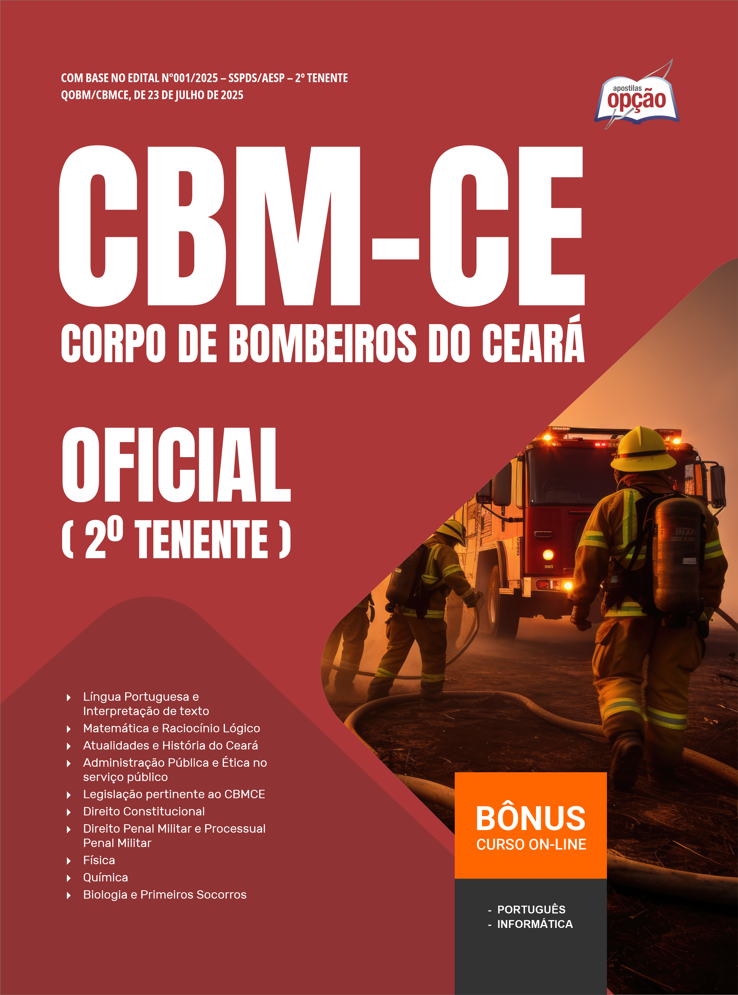 Apostila CBM-CE em PDF - Oficial (2º Tenente) 2026
